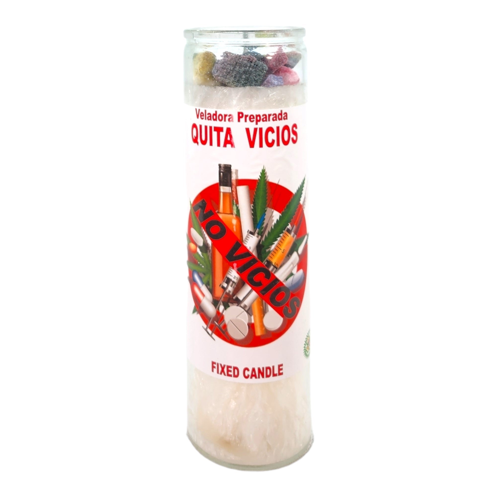 QUIT ADDICTION-Palm Wax Spiritual intention Spell Candle-[WHITE] | Vel ...